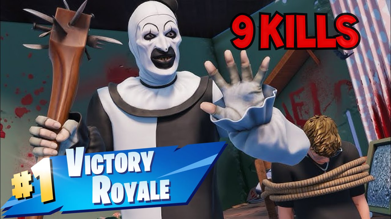 Art the clown Solo Victory Fortnite Simpsons 9 eliminations. - YouTube