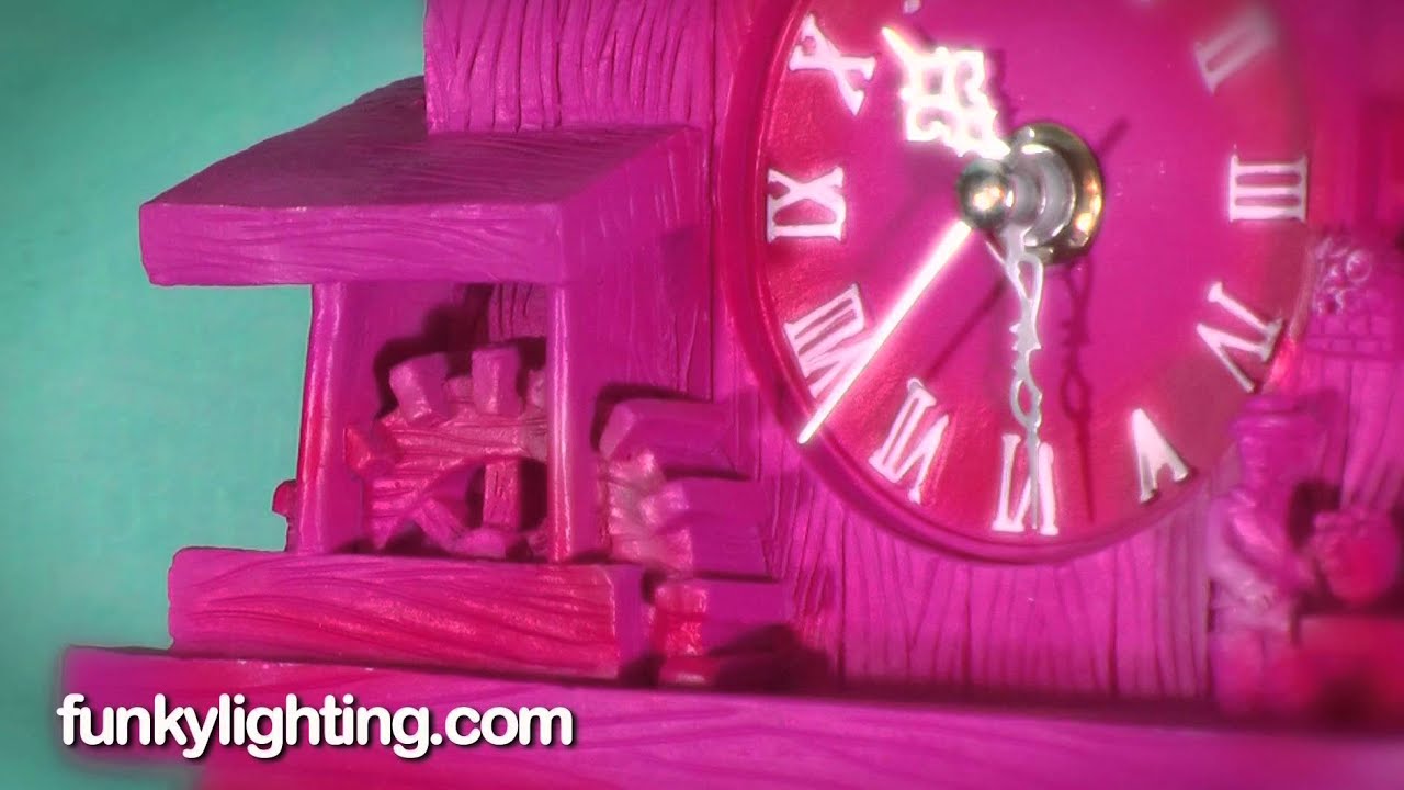 Funky Bright Pink Moving Cuckoo Wall Clock - YouTube