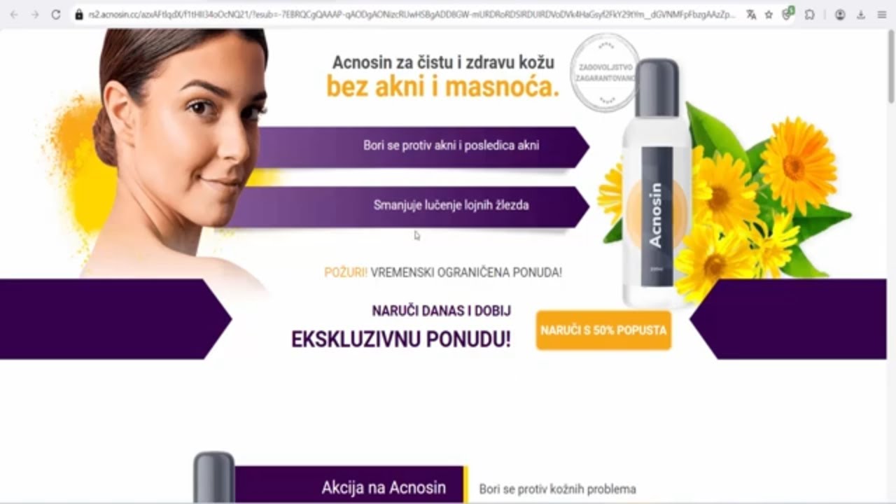 Acnosin is a lotion for intensive care and protection of problematic ...