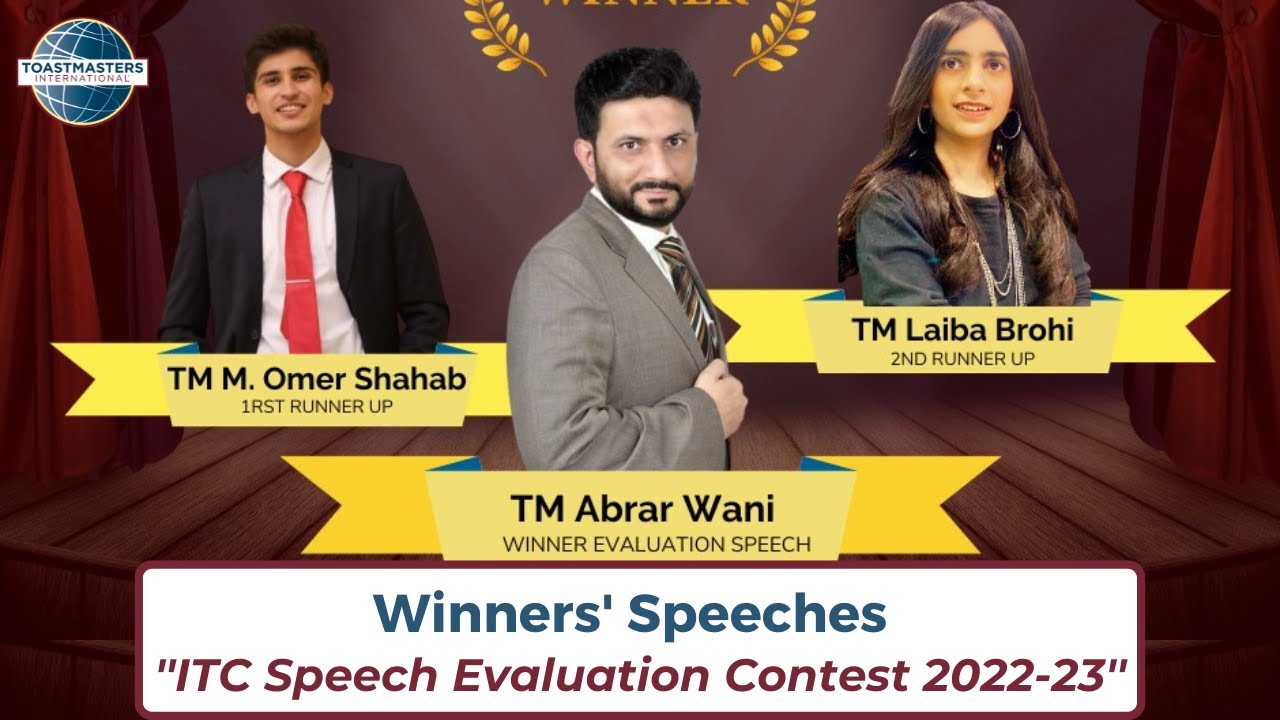 Top 3 Winners' Speeches | Speech Evaluation Contest 2022-23 - YouTube