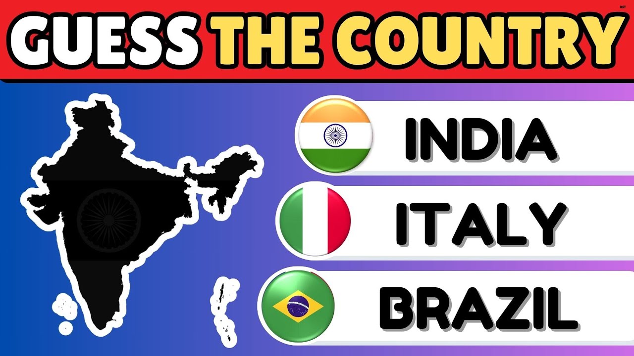 GUESS THE COUNTRY BY IT'S SHAPE | GUESS THE COUNTRY BY THE MAP #quiz # ...