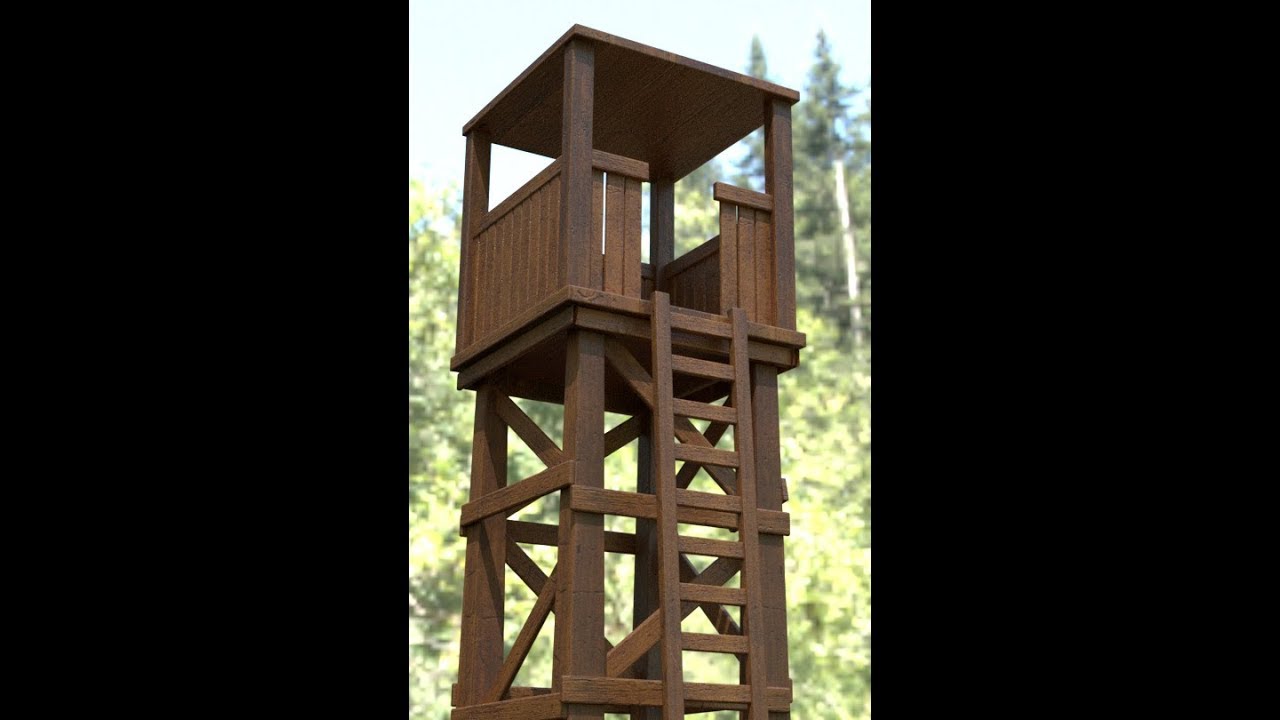 Blender: Modeling and Texturing a Watchtower - YouTube