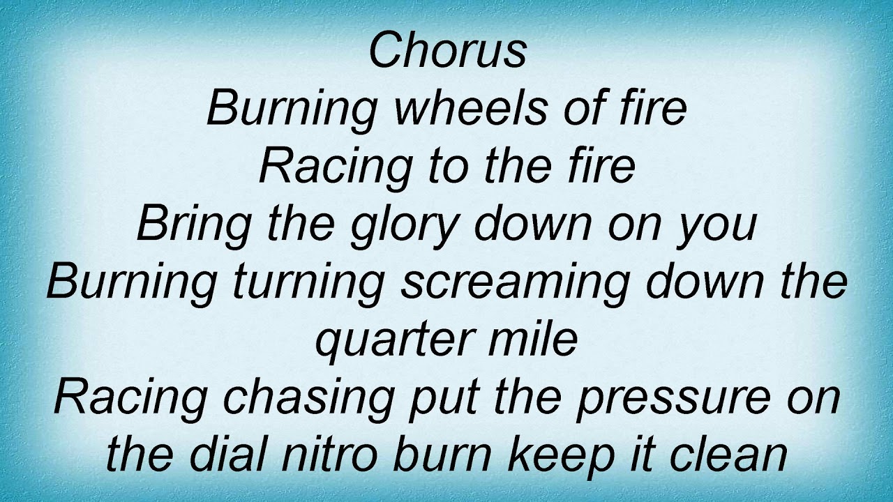 Saxon - Burning Wheels Lyrics - YouTube