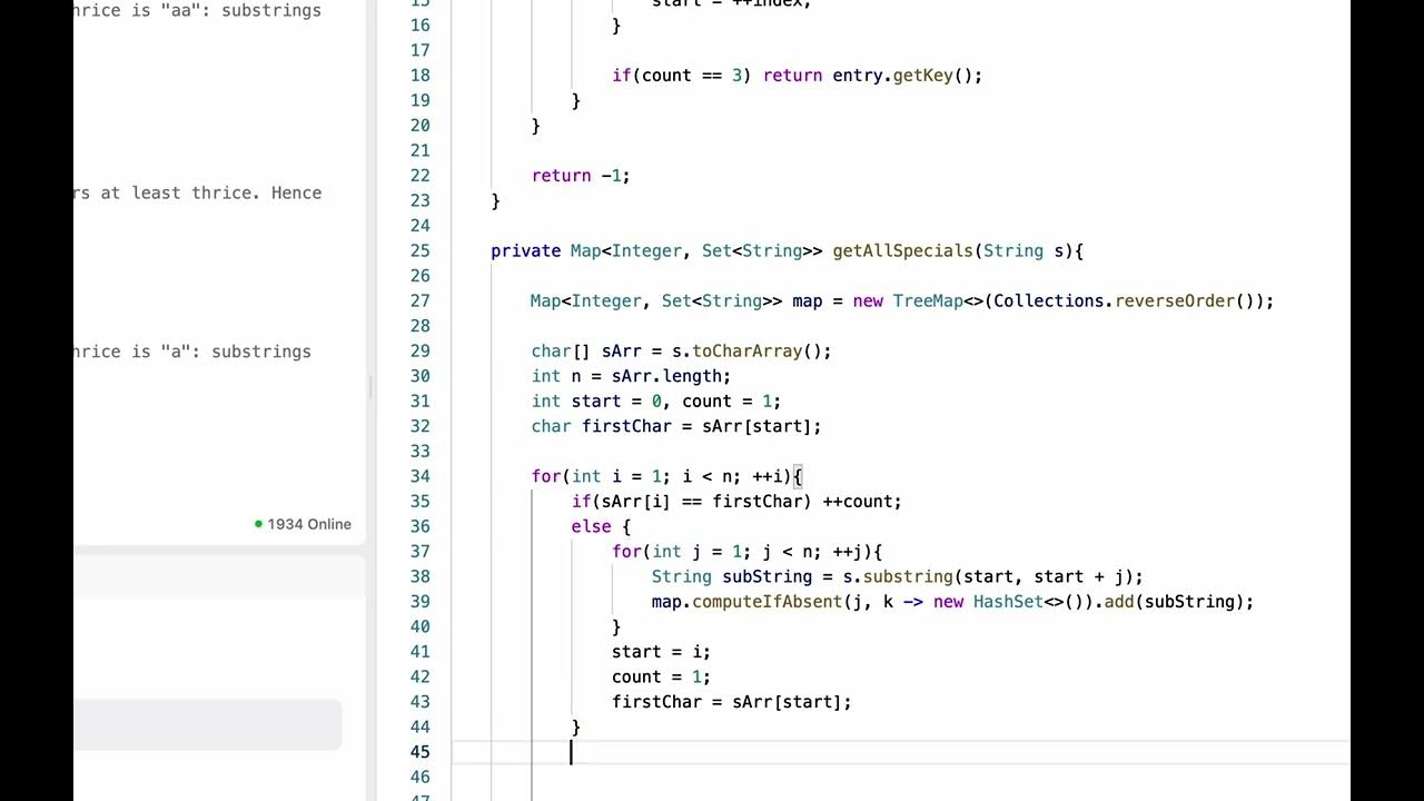2981 Find Longest Special Substring That Occurs Thrice I Youtube