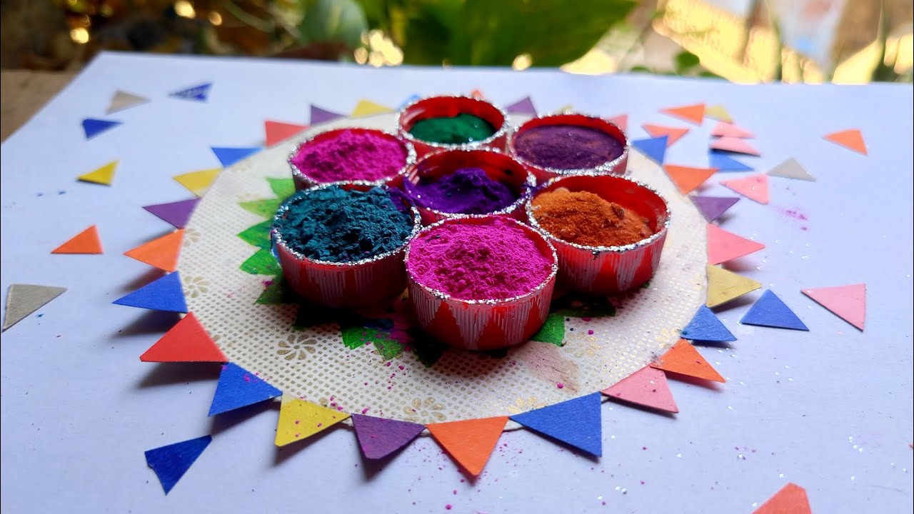 Make a stunning DIY Holi platter for Laddu Gopal ji ️//Holi craft//holi ...