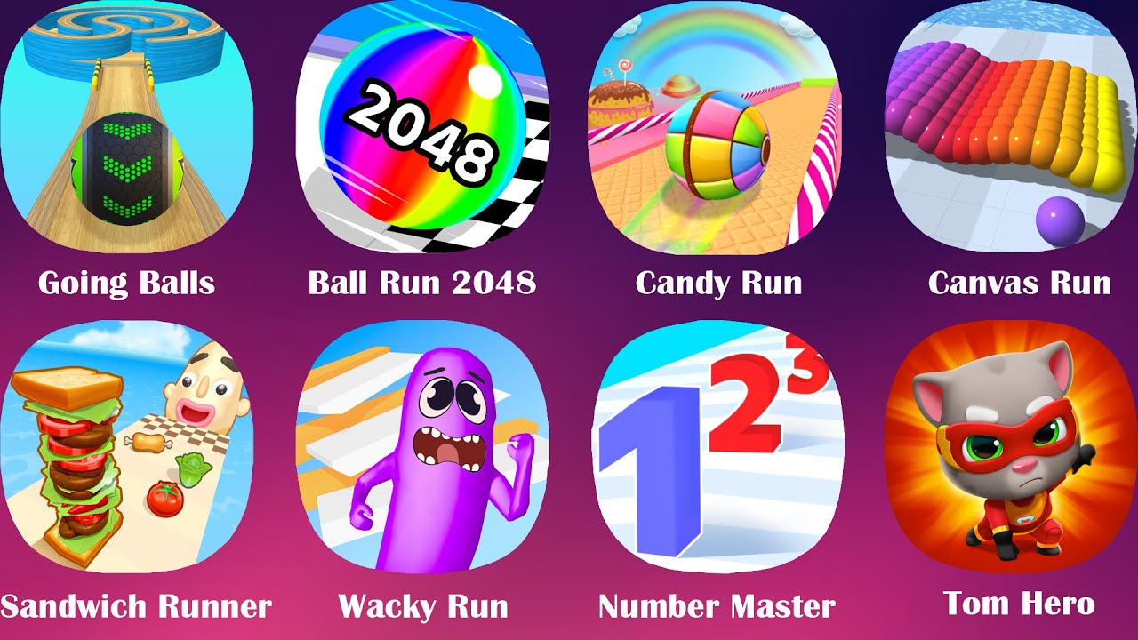 Going Balls, BallRun2048, Candy Ball, Canvas Run, SandwichRunner, Wacky ...