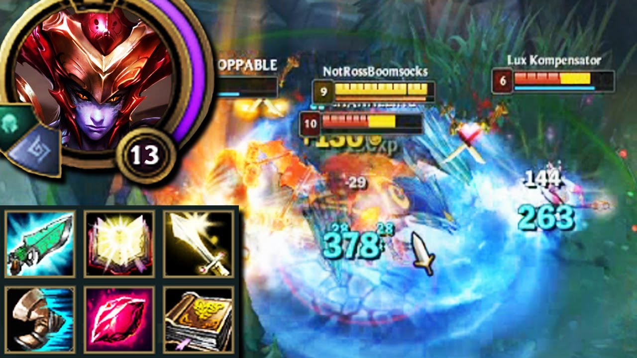 Shyvana mid but this build will one shot your entire team - YouTube