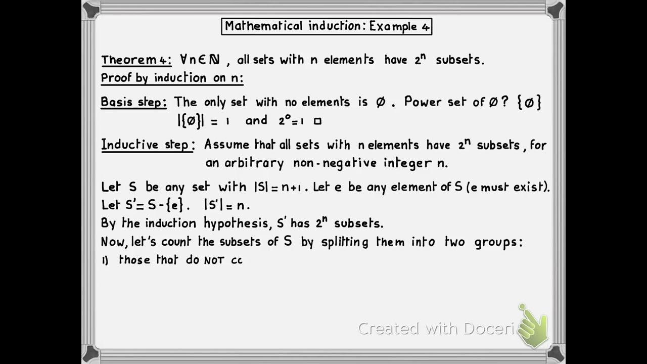 Discrete Structures [Lecture 24 / Segment 5] - Introduction to mathematical induction - Part 5/6 ...