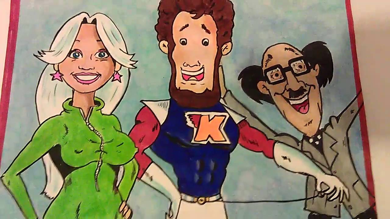 My drawing of Captain Kremmen ,Carla and Heinrich von gitfinger ...