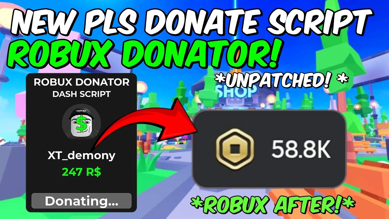 New Pls donate script Robux Donator 💸📜 Easy Robux | Pastebin Link ...
