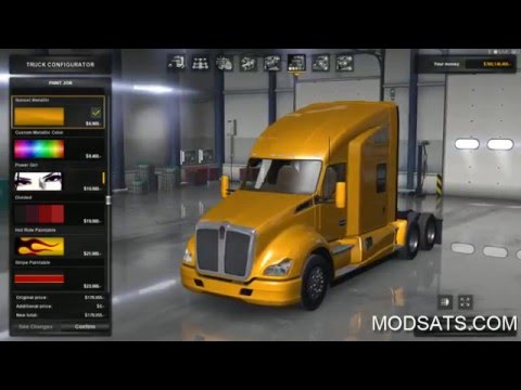 Kenworth T680 Power Girl Skin | ATS mods - YouTube