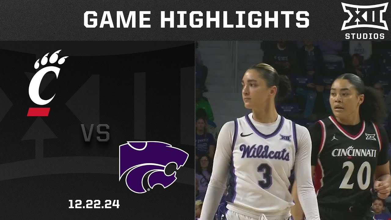 Cincinnati vs. #13 Kansas State Game Highlights | 2024-25 Big 12 Women ...