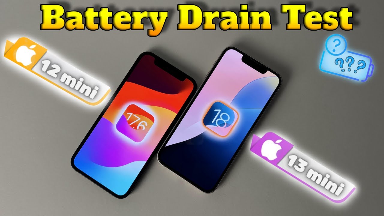Ultimate 2024 iPhone 12 Mini Vs 13 Mini Battery Drain Life Test | IOS ...