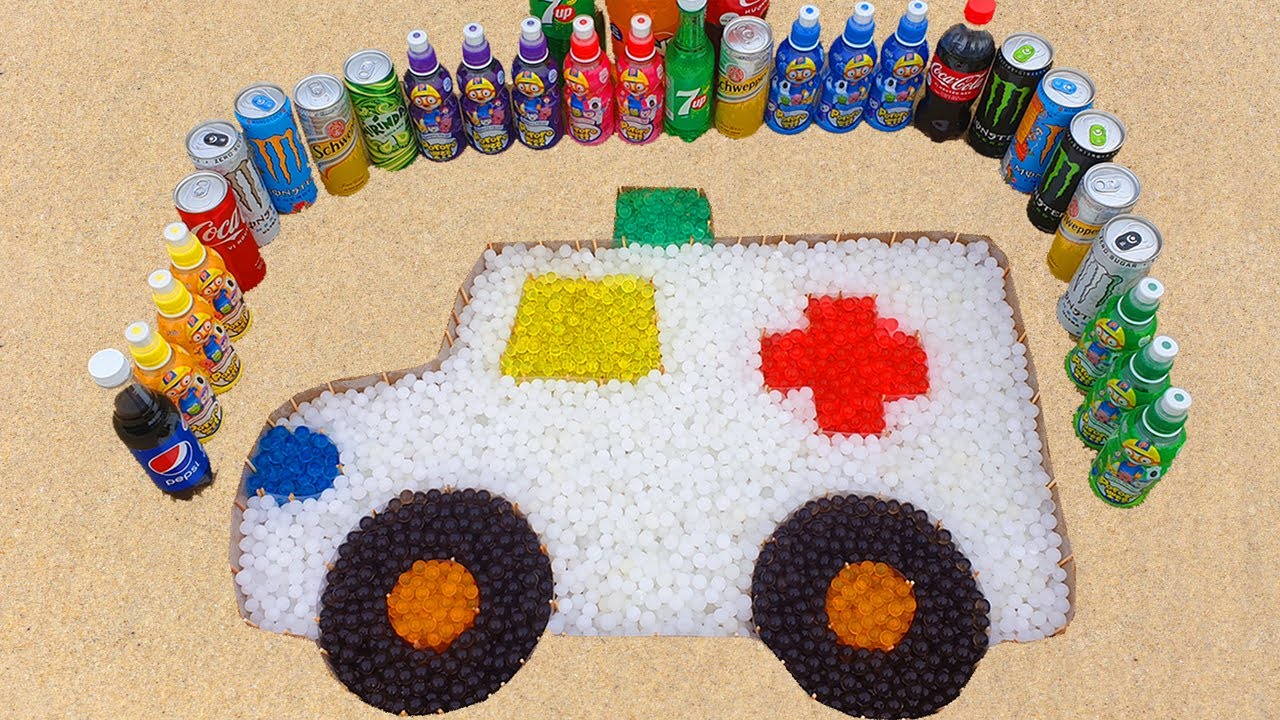 Satisfying Video | How to Make Ambulance Car Colorful with Orbeez ...