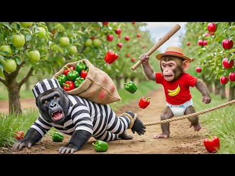 💥🐒🏃Monkey ToKo Bell Pepper Harvest EXPLODES Into Chaos — He Spots A Farm Thief Triggers Wild Chase!🏃