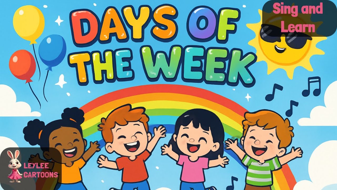 Learn the Days of the Week! 🎶 Fun Kids Song by Leylee Cartoons - YouTube