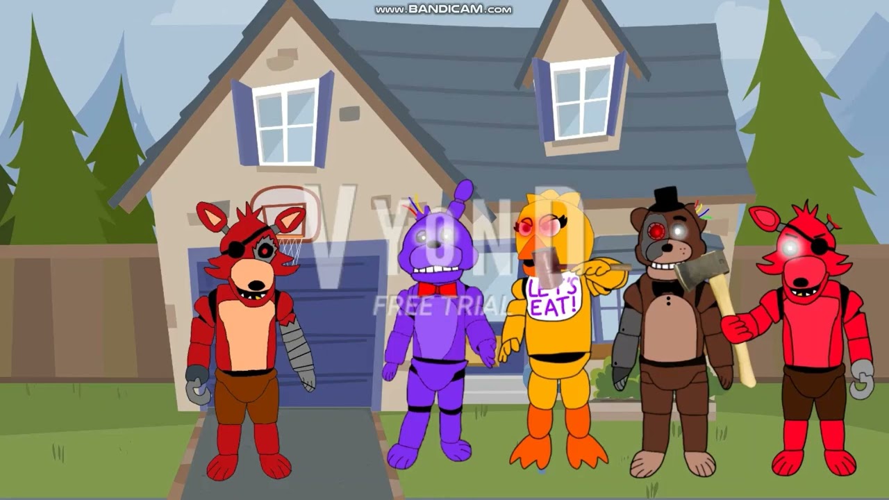 Foxy as Fleegle grounds Bonnie as Snorky and Chica as Drooper/Grounded ...