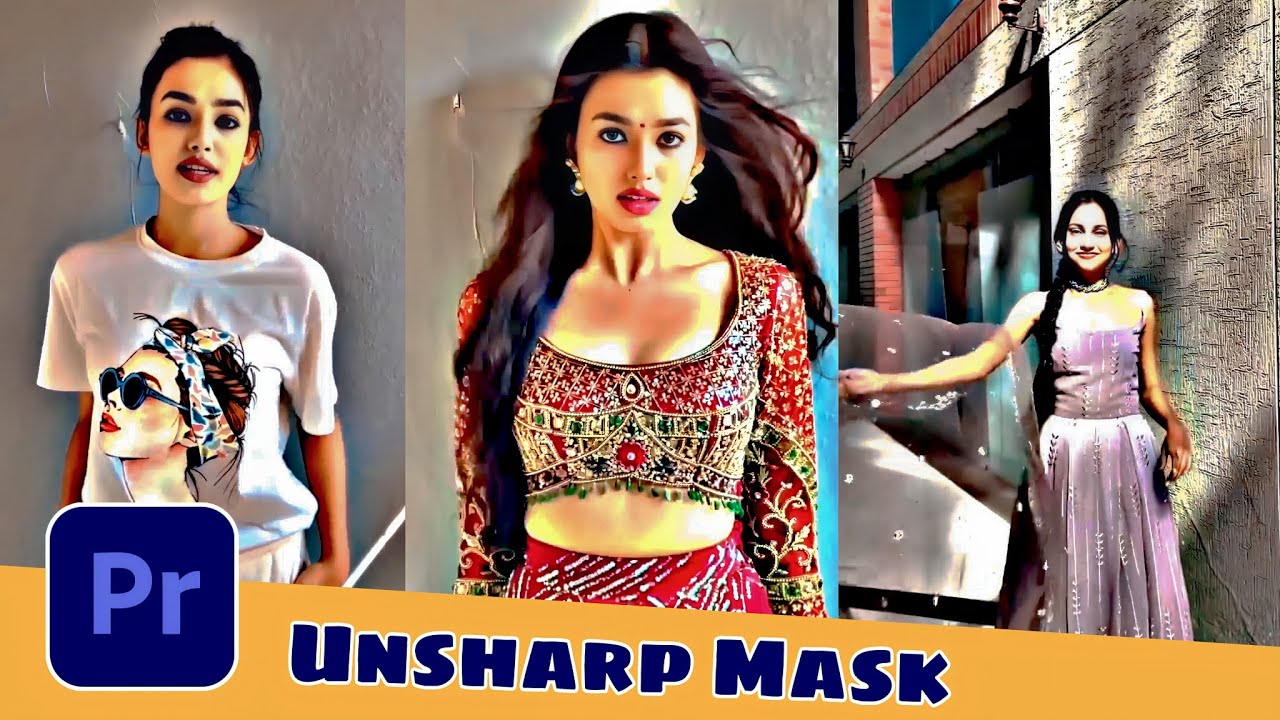 How to create reels video editing Unsharp Mask effect in adobe premiere ...