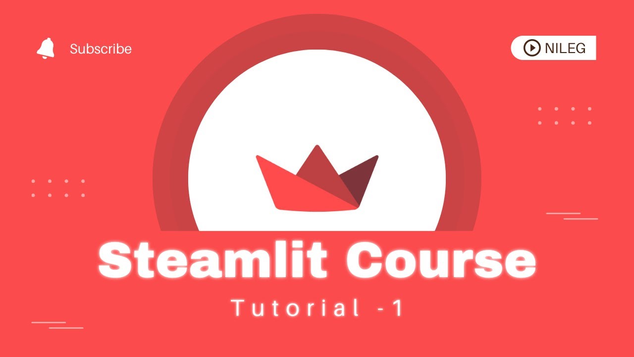 Streamlit Introduction Complete Streamlit Python Course Streamlit Tutorial 1 Youtube