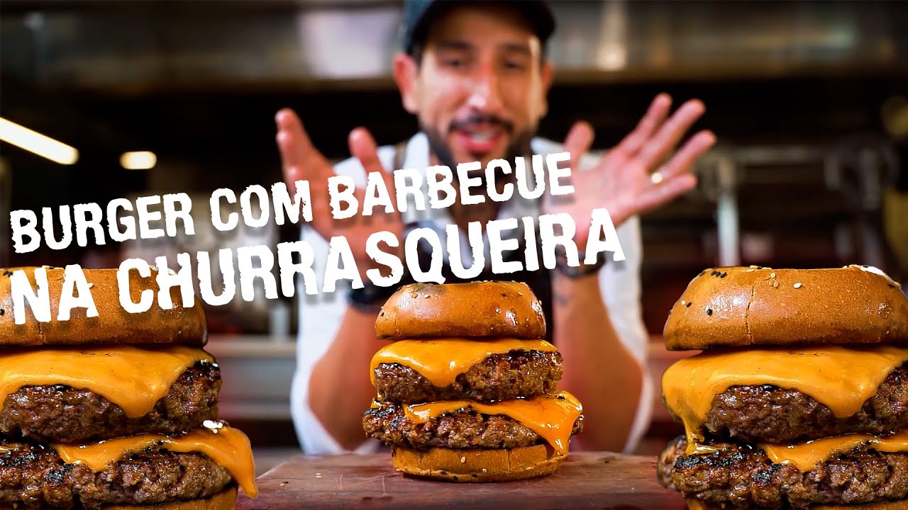 Como Fazer Burger com Barbecue na Churrasqueira | Netão Bom Beef - YouTube