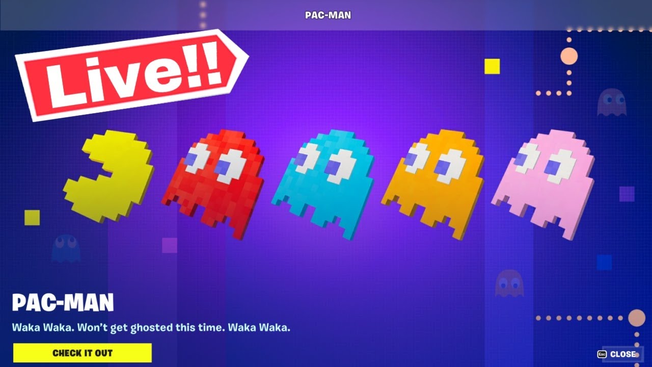 🔴 PAC MAN FORTNITE ITEM SHOP Today LIVE! (Fortnite Battle Royale) - YouTube