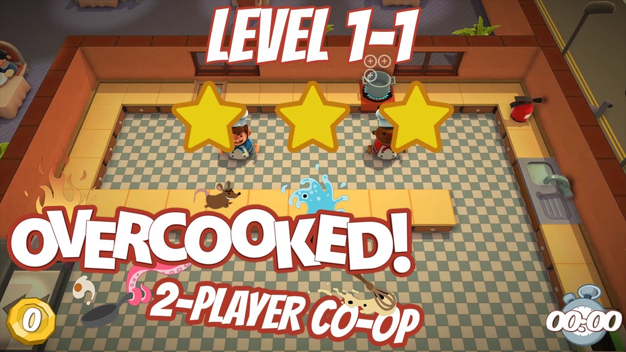 Overcooked - 3-Star Walkthrough: Level 1-1 (1080p 60 fps) - YouTube
