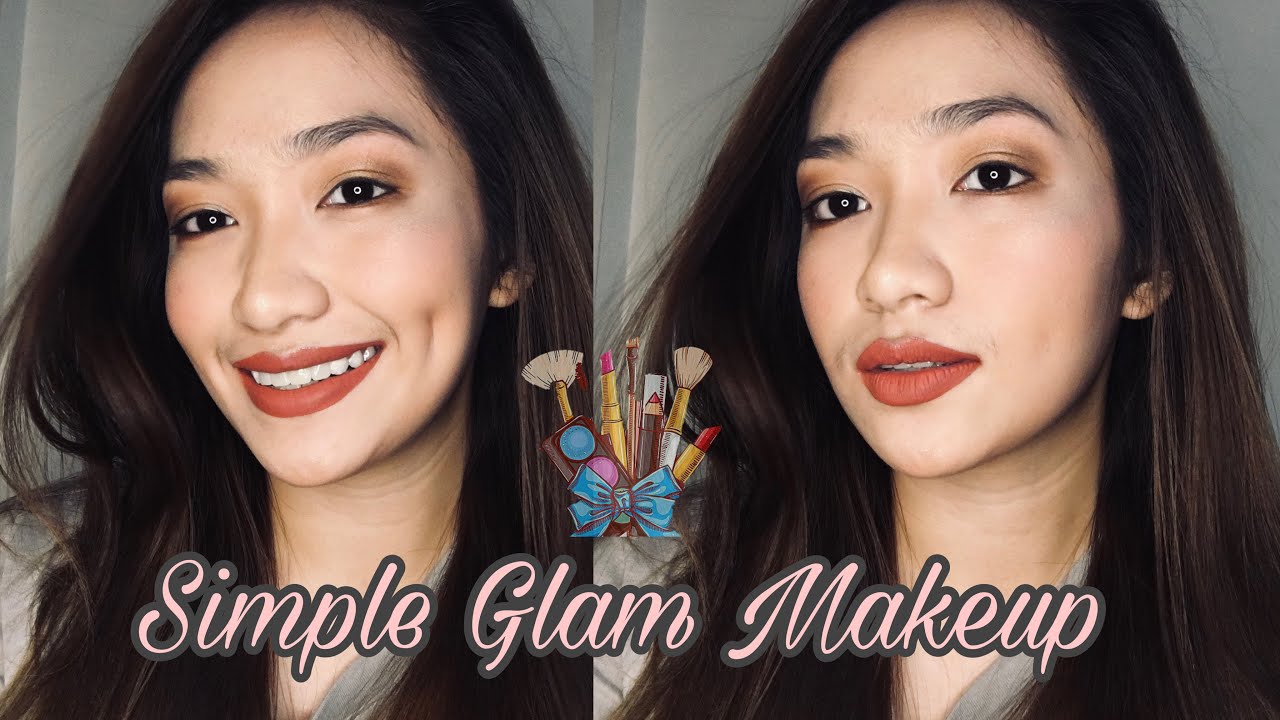 SIMPLE GLAM MAKEUP TUTORIAL 💄 - YouTube