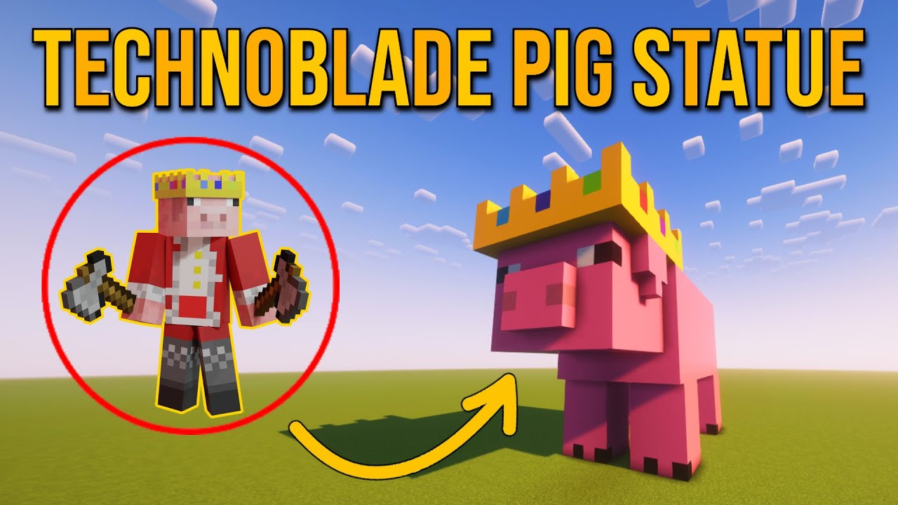 Technoblade Pig Statue! (Minecraft Build Tutorial) - YouTube