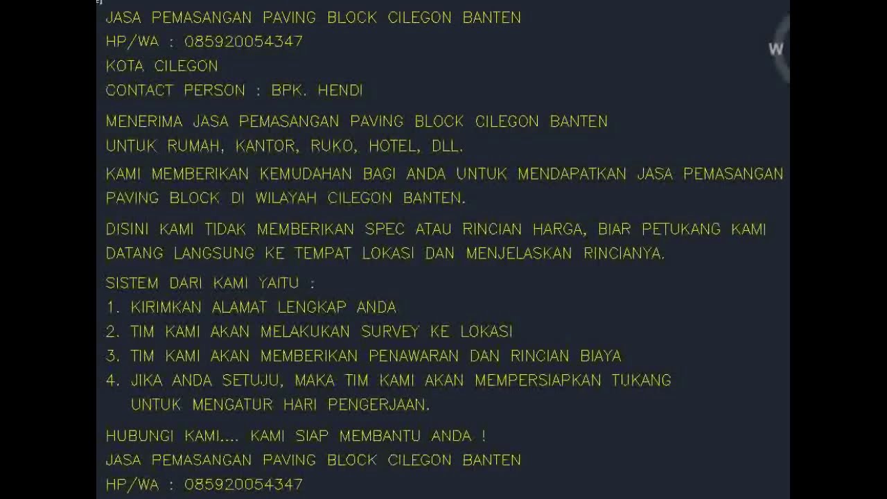 JASA BAGIAN 10, JASA PEMASANGAN PAVING BLOCK CILEGON - YouTube