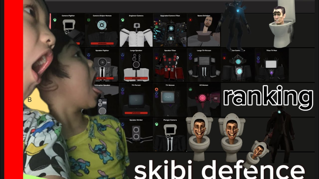 ranking skibi defence in tier list from roblox with jeon and jd ...