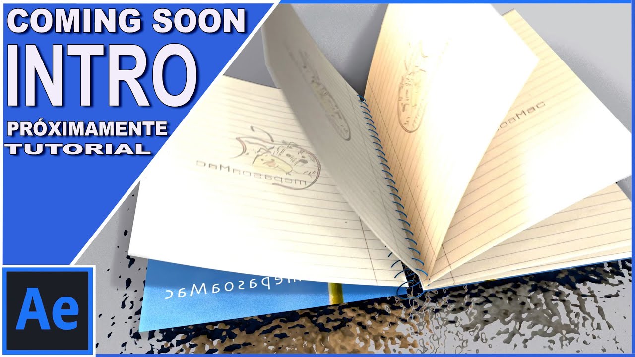 INTRO Cuaderno ó libreta animada todo con Element 3D - YouTube