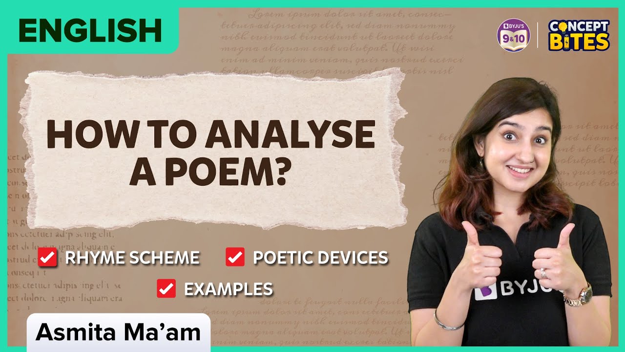 How To Analyse A Poem? | English | BYJU'S - YouTube
