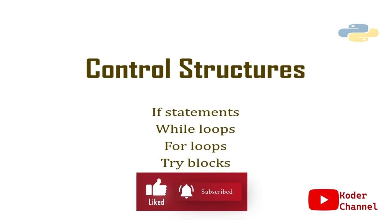 🔍 05 Master Python Control Structures: if, elif, for, and while loops - YouTube