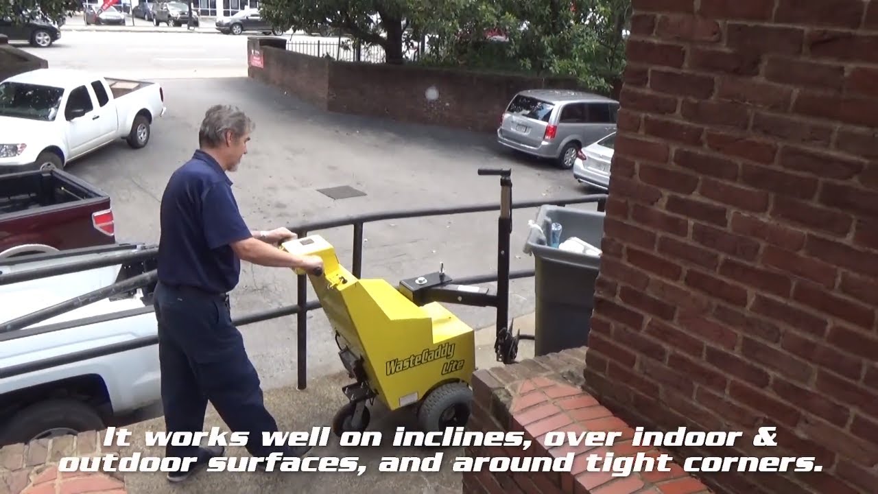 WasteCaddyLite Maneuvers Trash Bins at Vanderbilt University - YouTube
