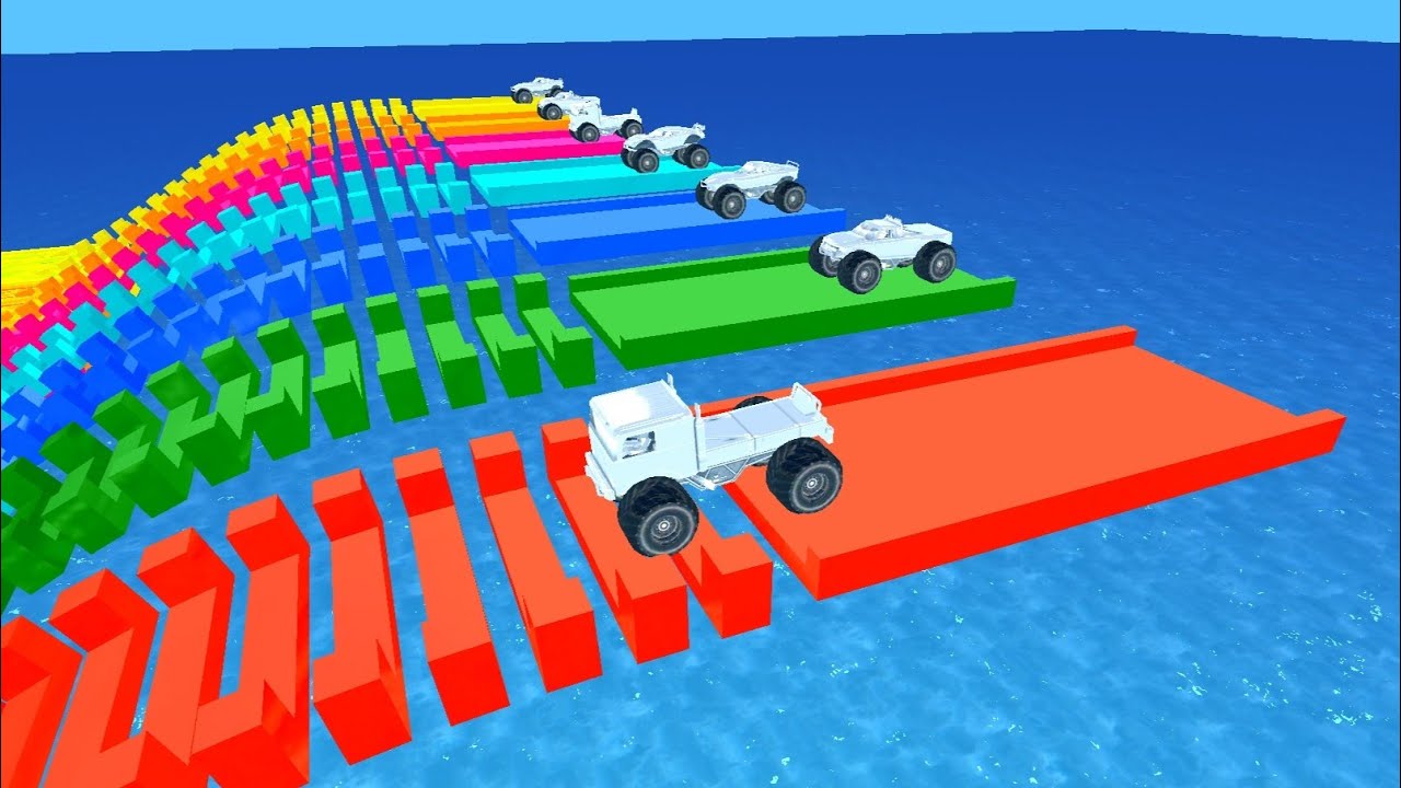 Parking Color with Trucks and Cars Water Slide Colors for Kids Nursery ...