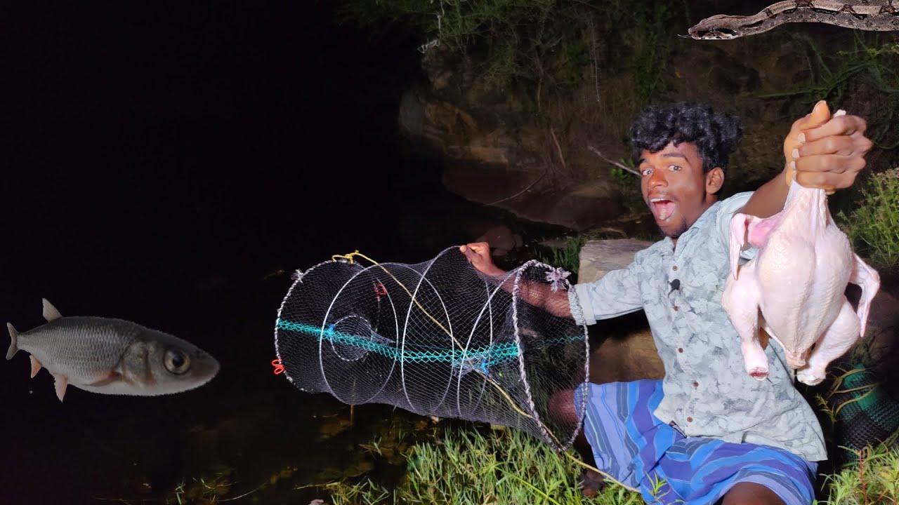 Big Fish Catching Trap🐟 உள்ளாரா முழி கோழியை 🍗போட்டு மீன் புடிக்க போறோம் ...