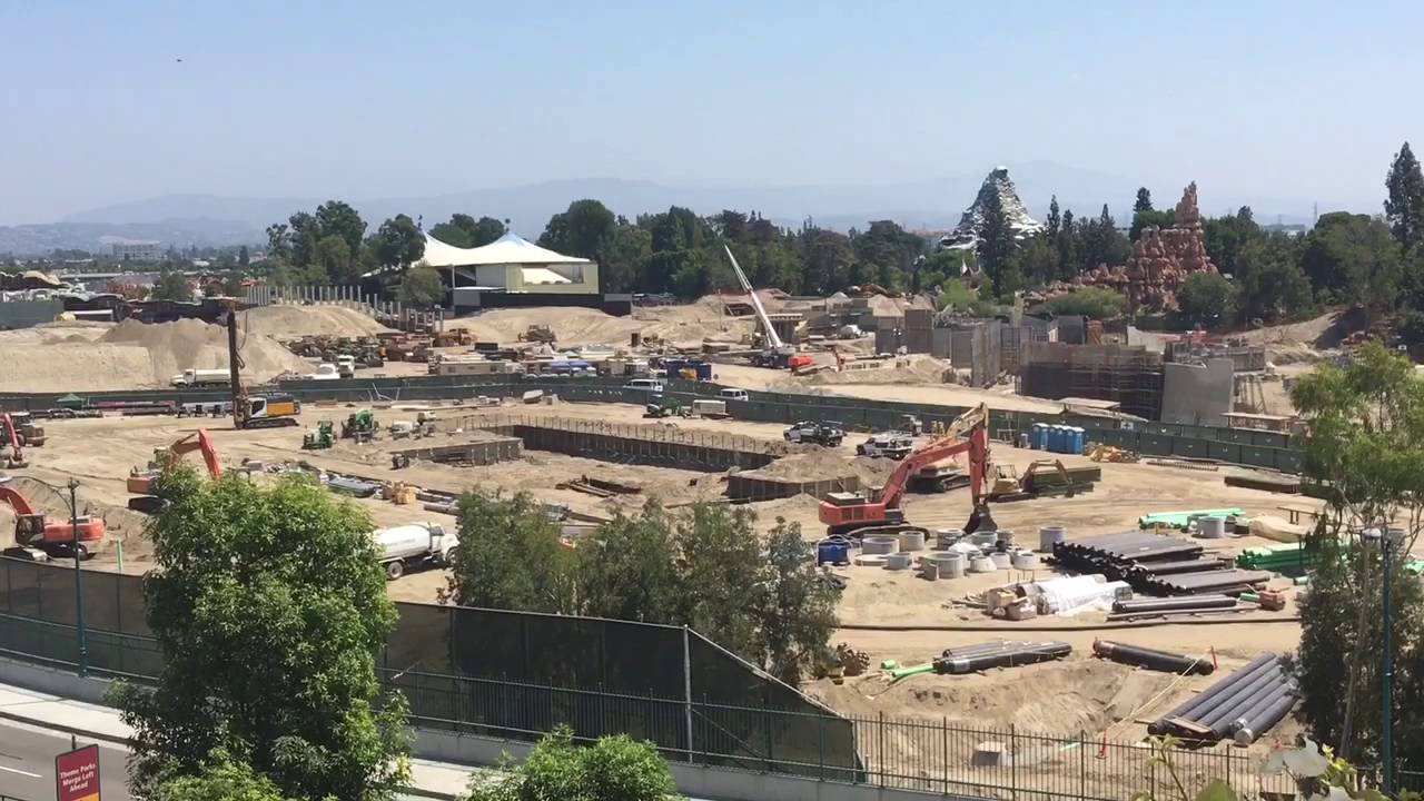 "Star Wars Land" Under Construction - August 28, 2016 - YouTube
