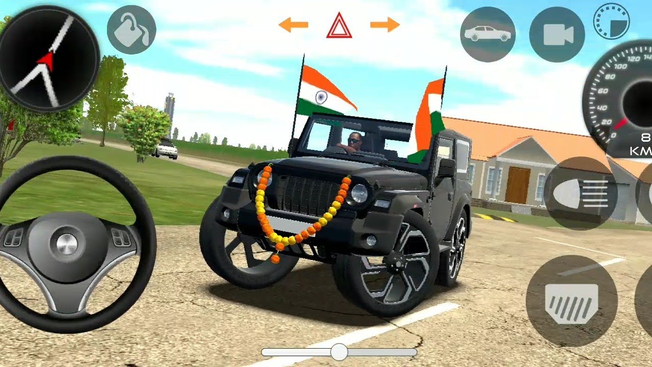 Modified Mahindra Thar Stunt 😨 Indian Car Simulator 3D 👿 Gadi Wali Game ...