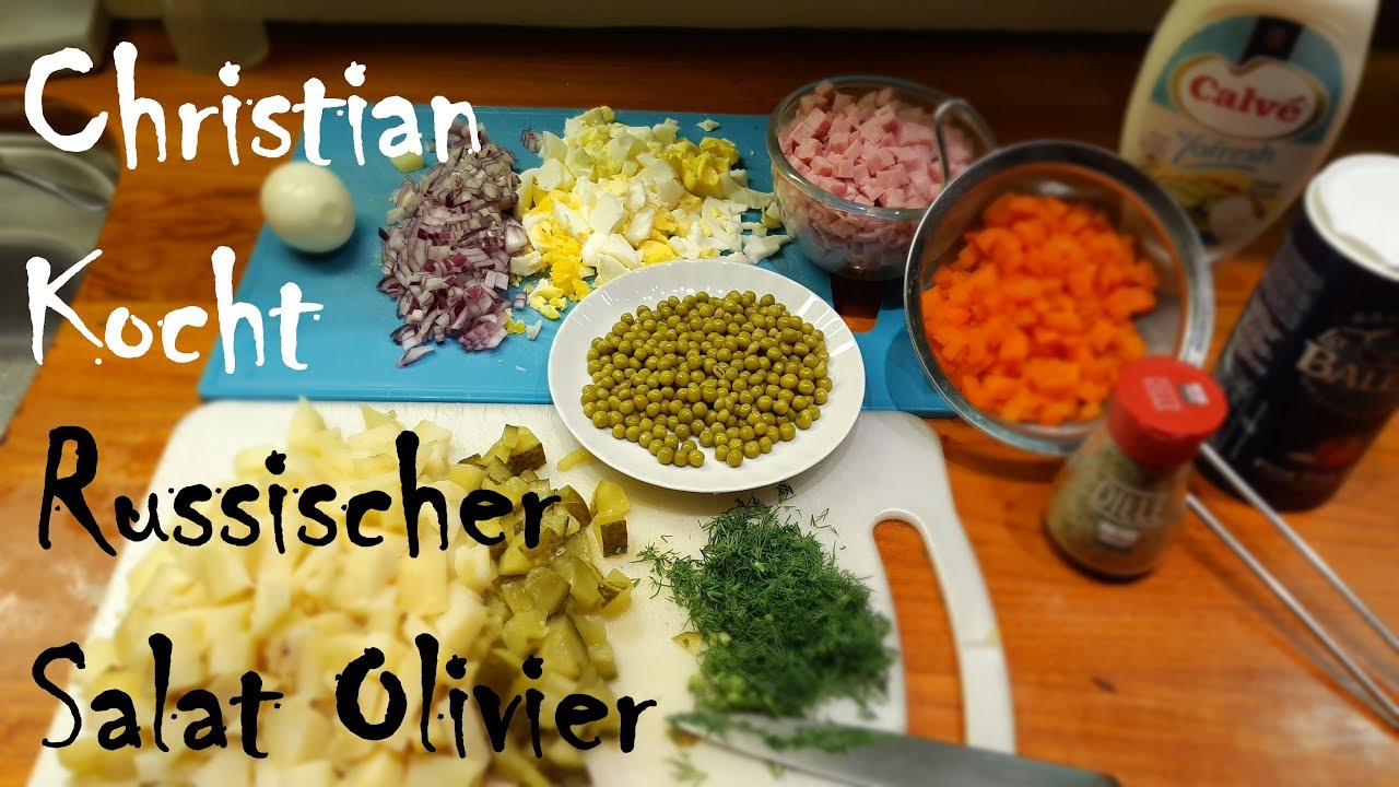 Salat Olivier, Olivje russischer Art Салат "Оливье - YouTube