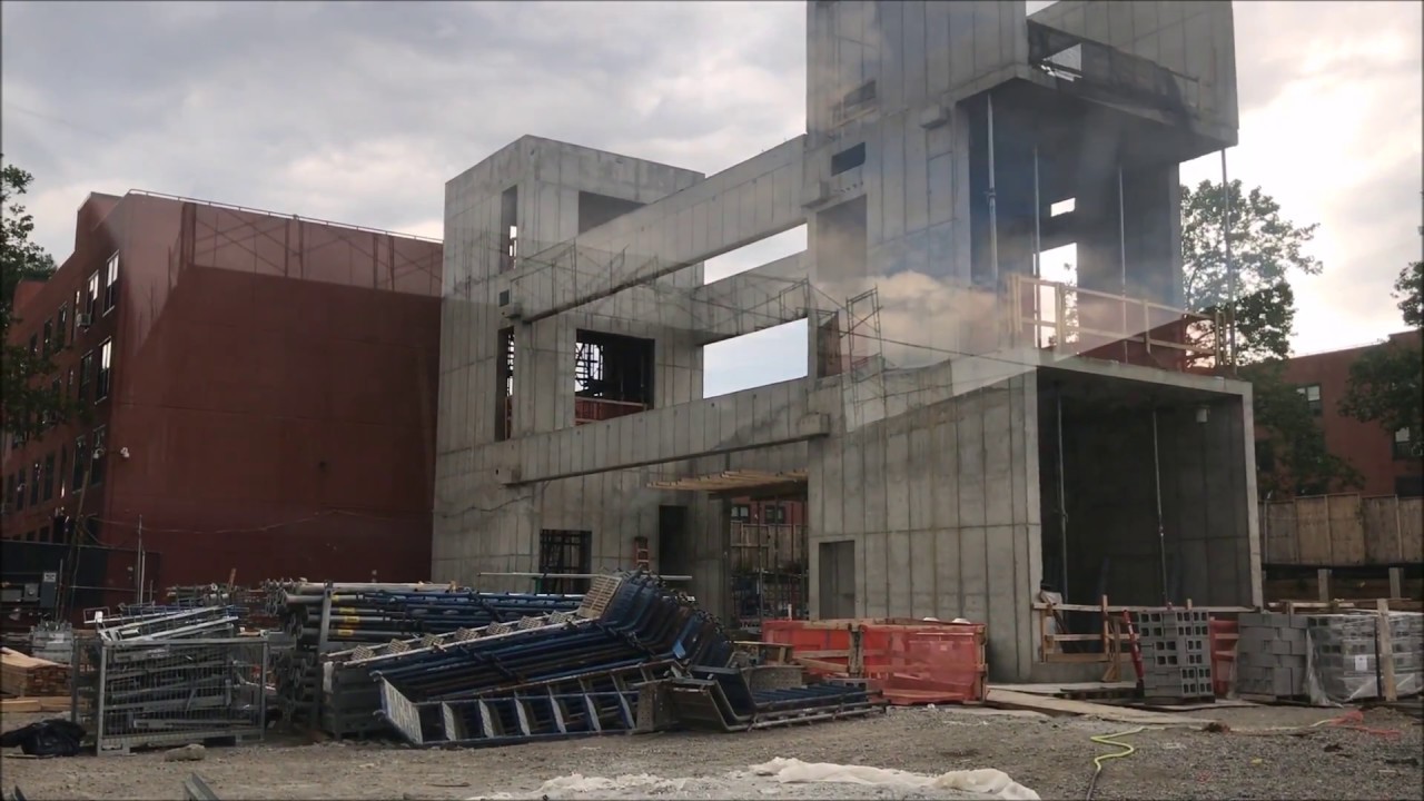 BRIEF GLIMPSE OF BRAND NEW FDNY RESCUE 2 FIREHOUSE BEING BUILT AT 1815 ...
