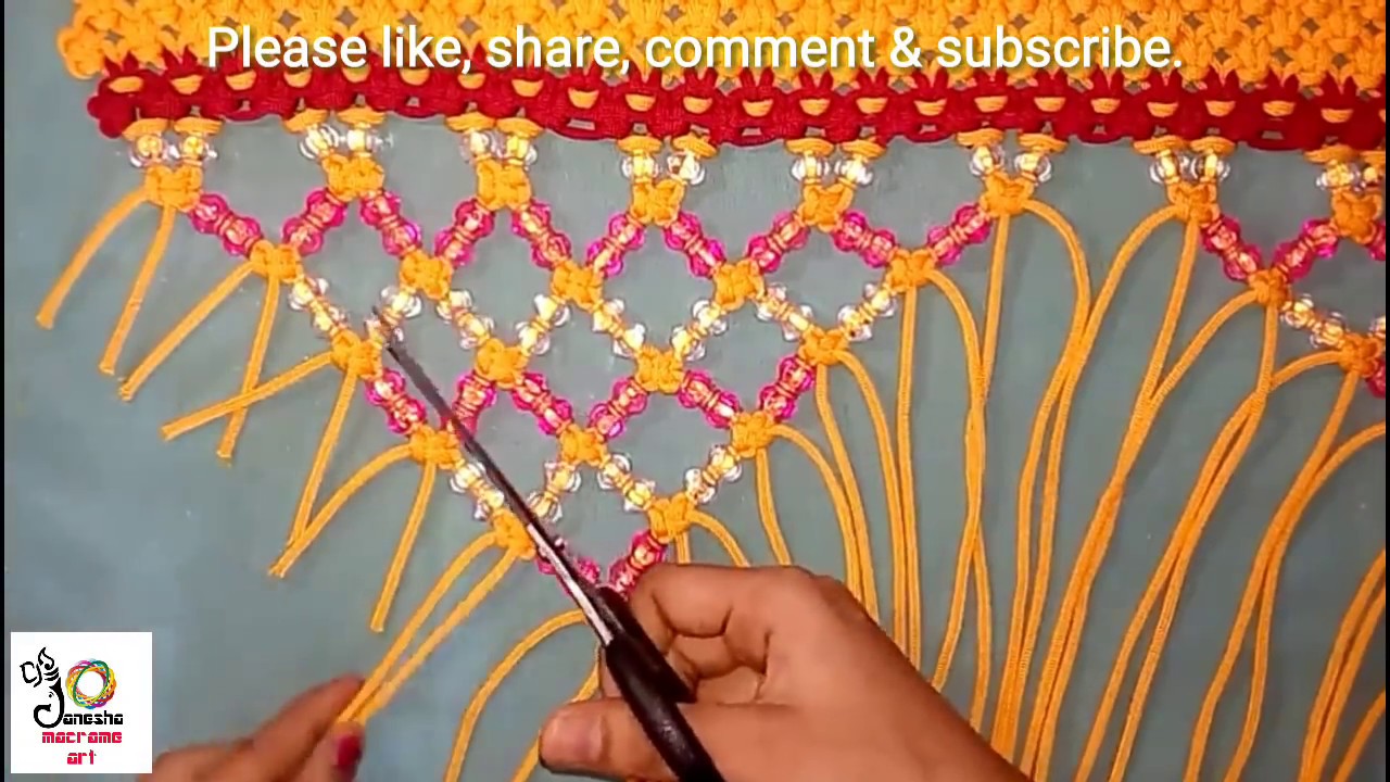 Simple Macrame Toran / How To make Macrame Toran - YouTube