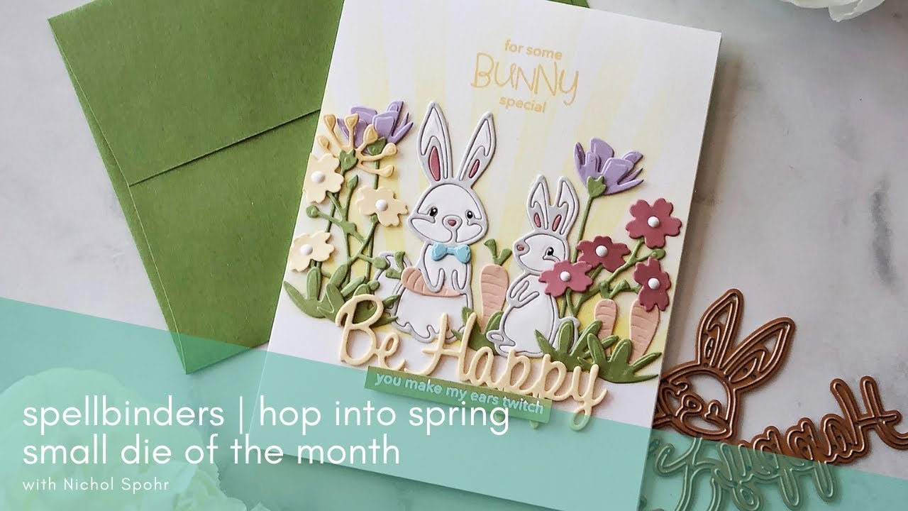 Spellbinders | Hop Into Spring Small Die of the Month Card - YouTube