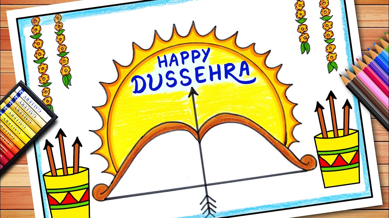 Dussehra Drawing | Ravana Drawing | Vijaya Dashami Drawing | Dussehra ...