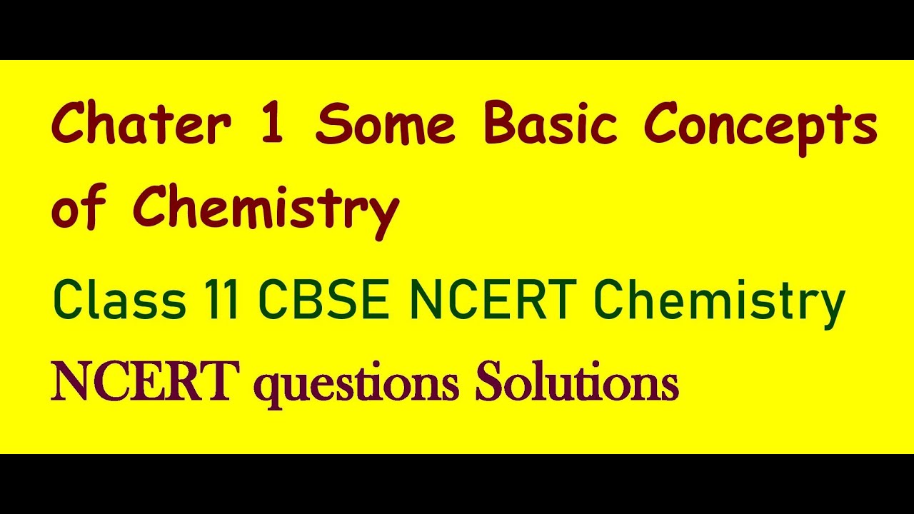 L2 Some Basic Concepts of Chemistry Atomic Mass Class 11 CBSE NCERT ...