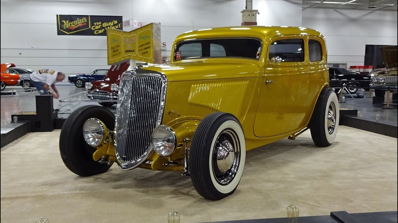 1934 Ford Highboy Coupe Custom in Gold Paint & Engine Sound on My Car ...