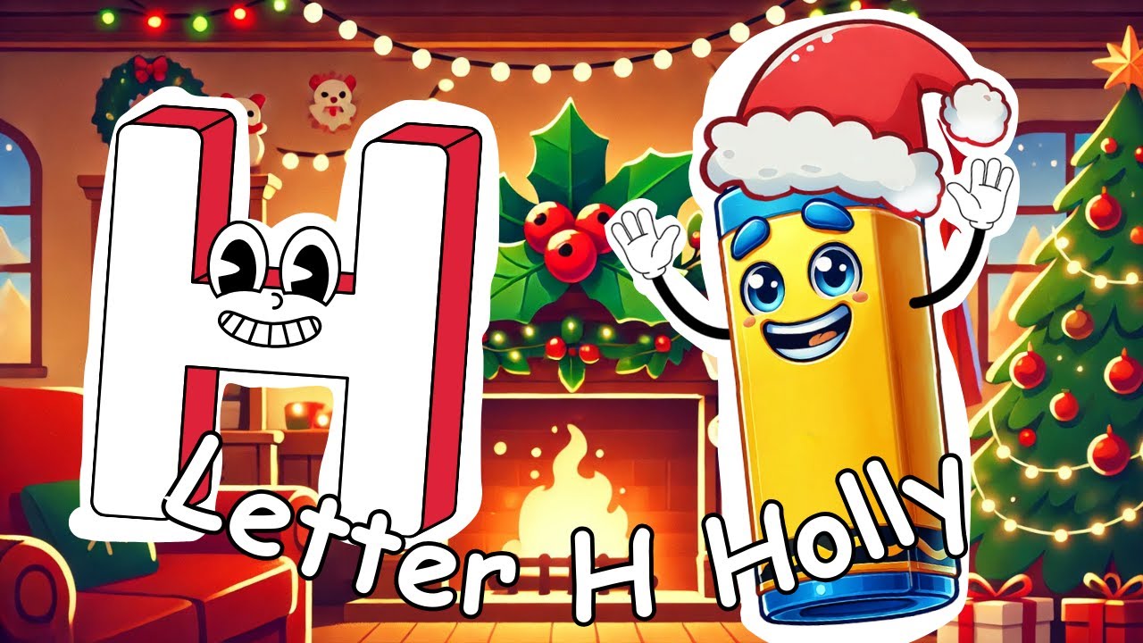CHRISTMAS Alphabet Song! LEARN Letter H with Hollies! ABC Song for Kids ...