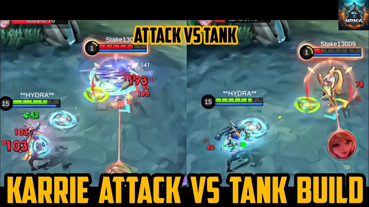 Karrie Attack VS Tank Build #mobilelegend - YouTube