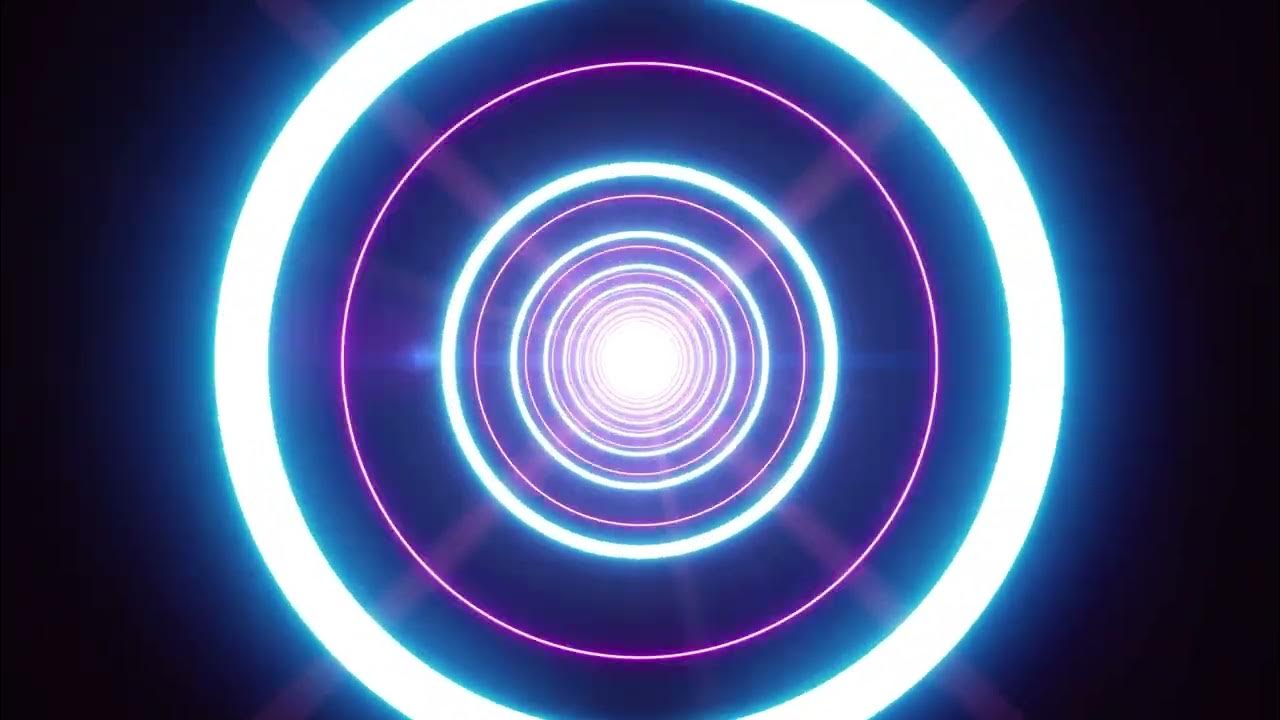 Pulsing circle neon flare lights for sound equalizer visual art background loop 4k - YouTube
