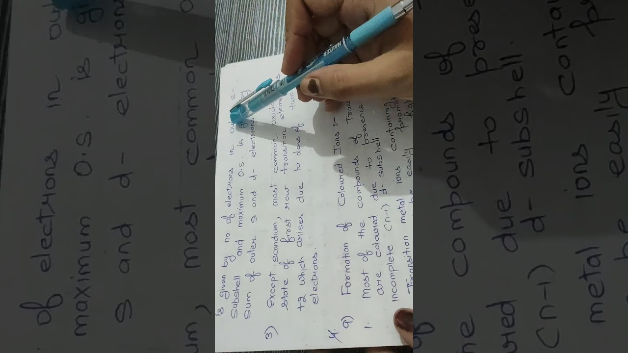 chemistry of elements of first transition series lecture 3 - YouTube