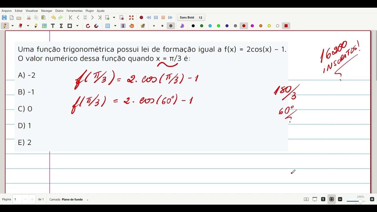 Uma Função Trigonométrica Possui Lei De Formação Igual A F X 2cos X